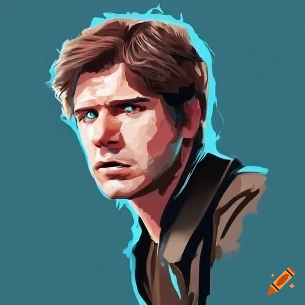 Han solo vector portrait on Craiyon