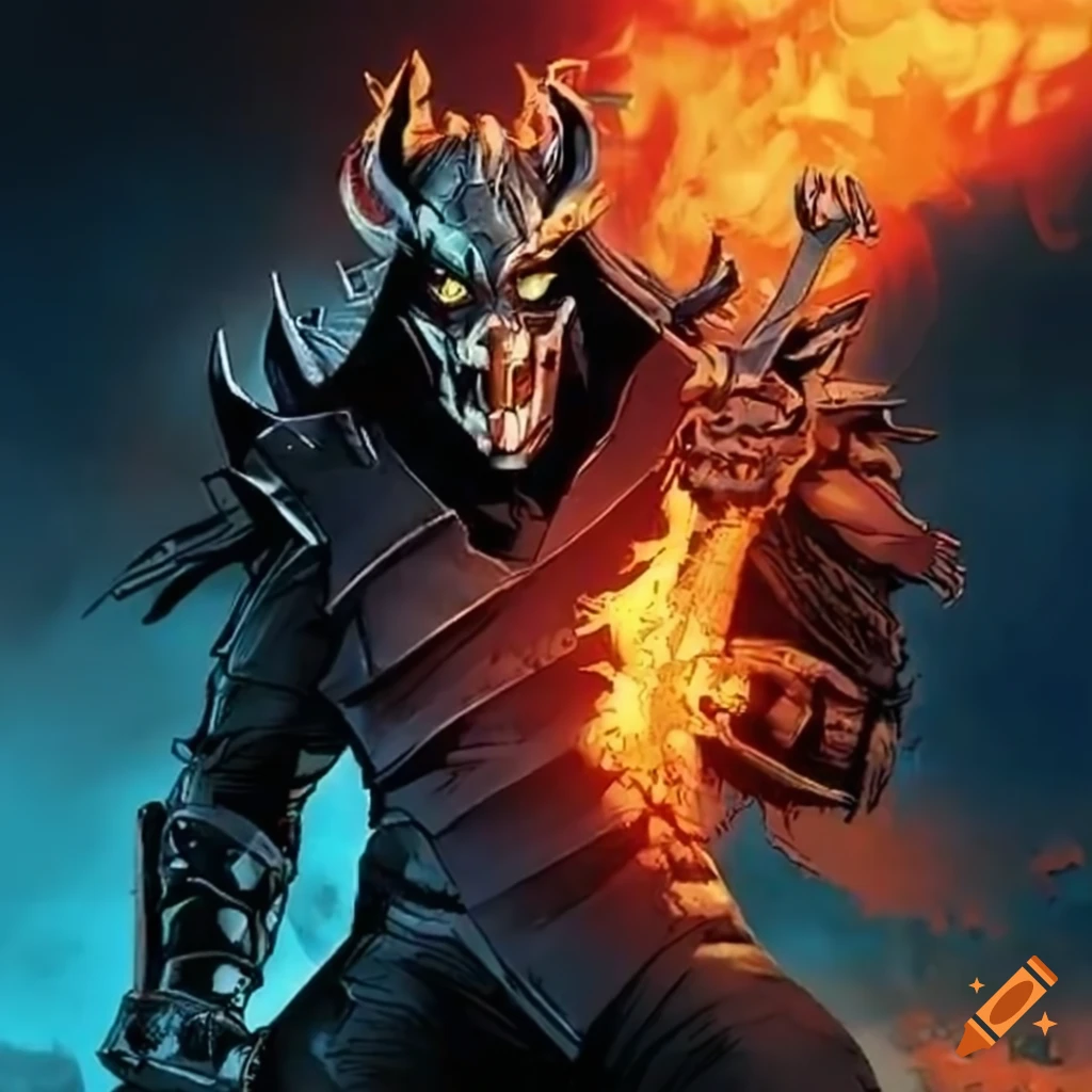 Image of the shredder and ghost rider