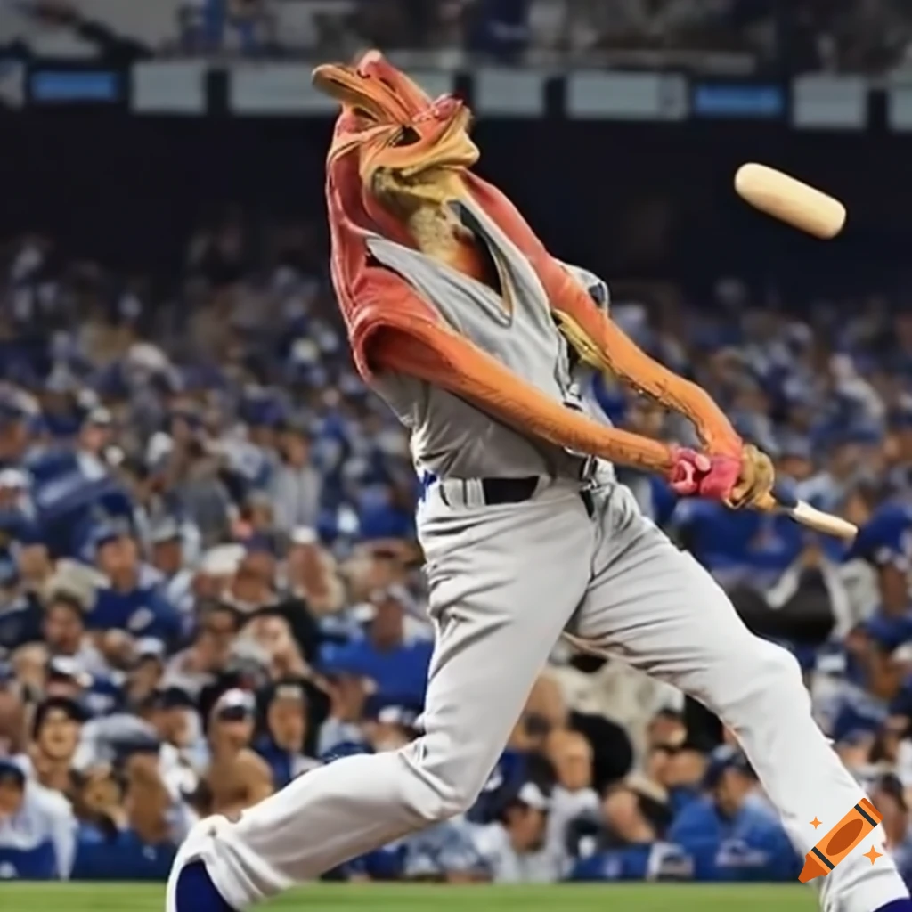 Jar jar binks playing baseball at dodgers stadium
