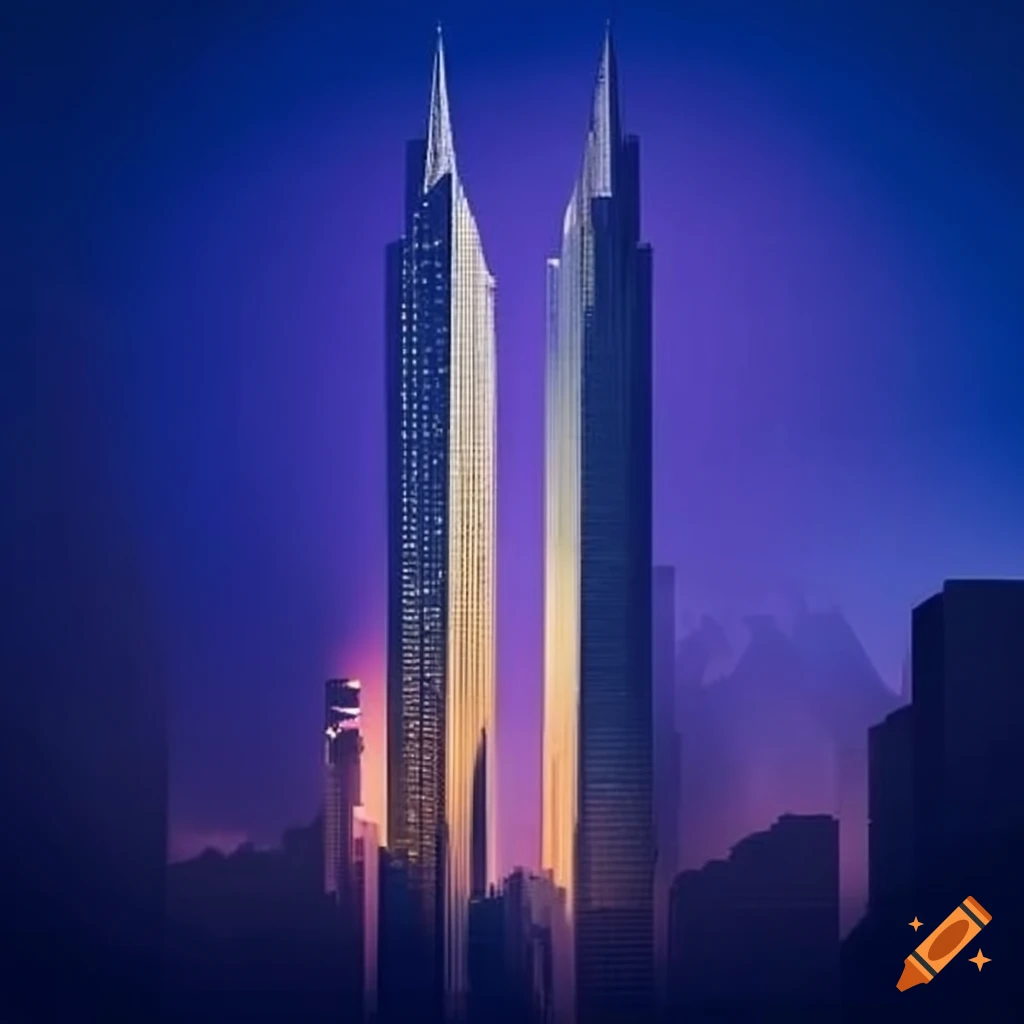 Cityscape with tall buildings