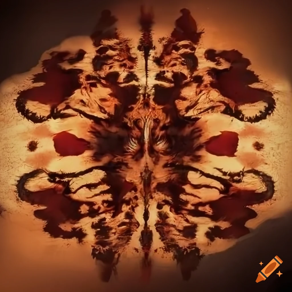 Original rorschach ink blot artwork on Craiyon