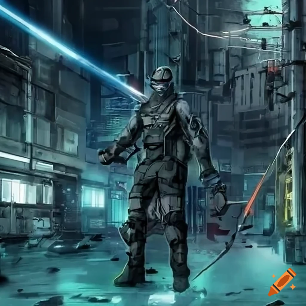 Image of a futuristic superhero in a hi-tech police suit on Craiyon