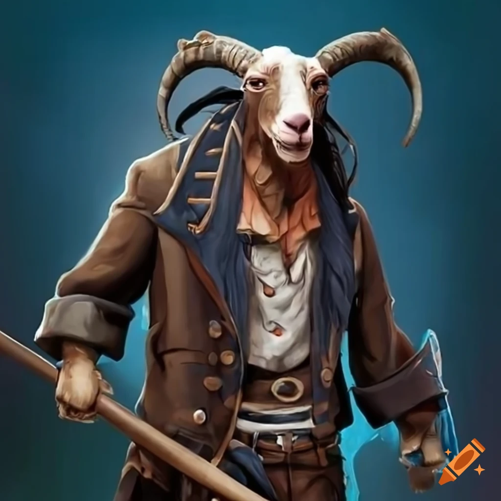 Steampunk war goat on Craiyon
