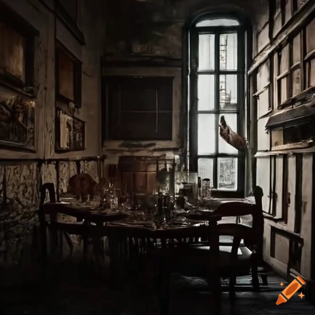 Haunting image of a ghostly restaurant on Craiyon