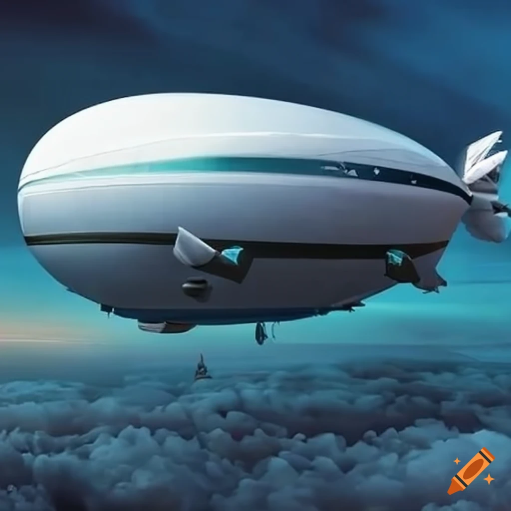 World war one zeppelin illuminated by searchlights at night on Craiyon