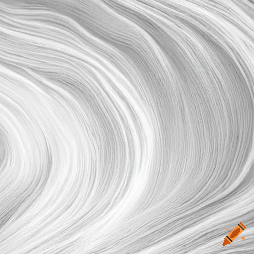 Flowing white fibers in abstract pattern