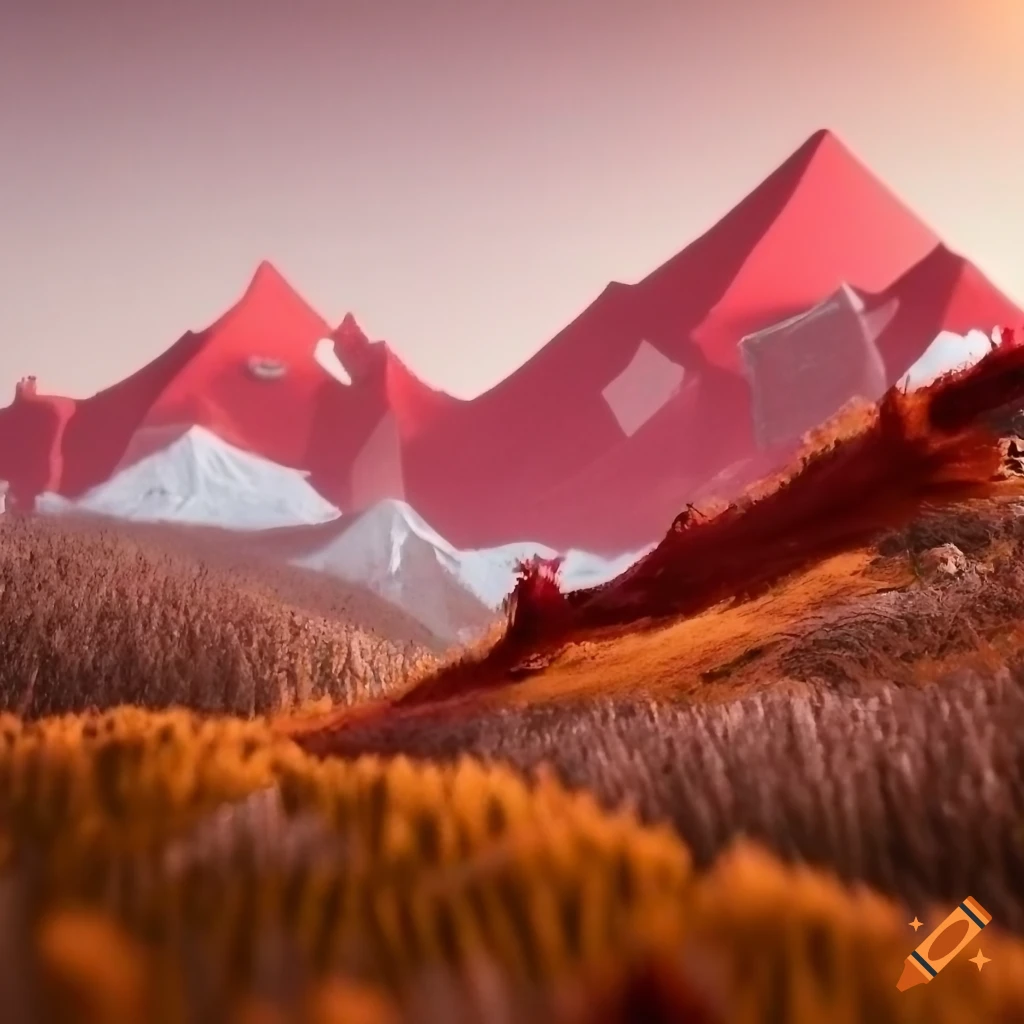 Colorful landscape with space for game main menu, featuring fire ...