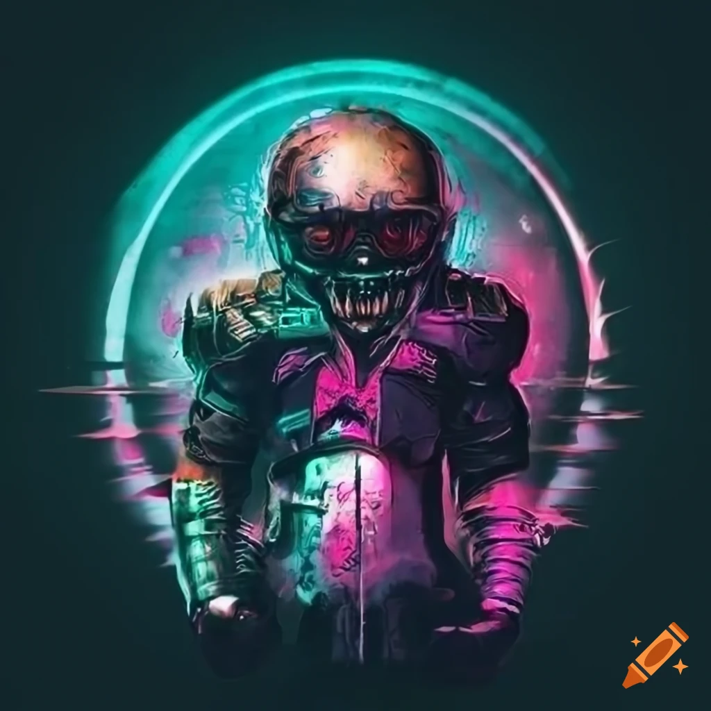 Dark and ominous Mad Scientists logo with cyberpunk influence on Craiyon