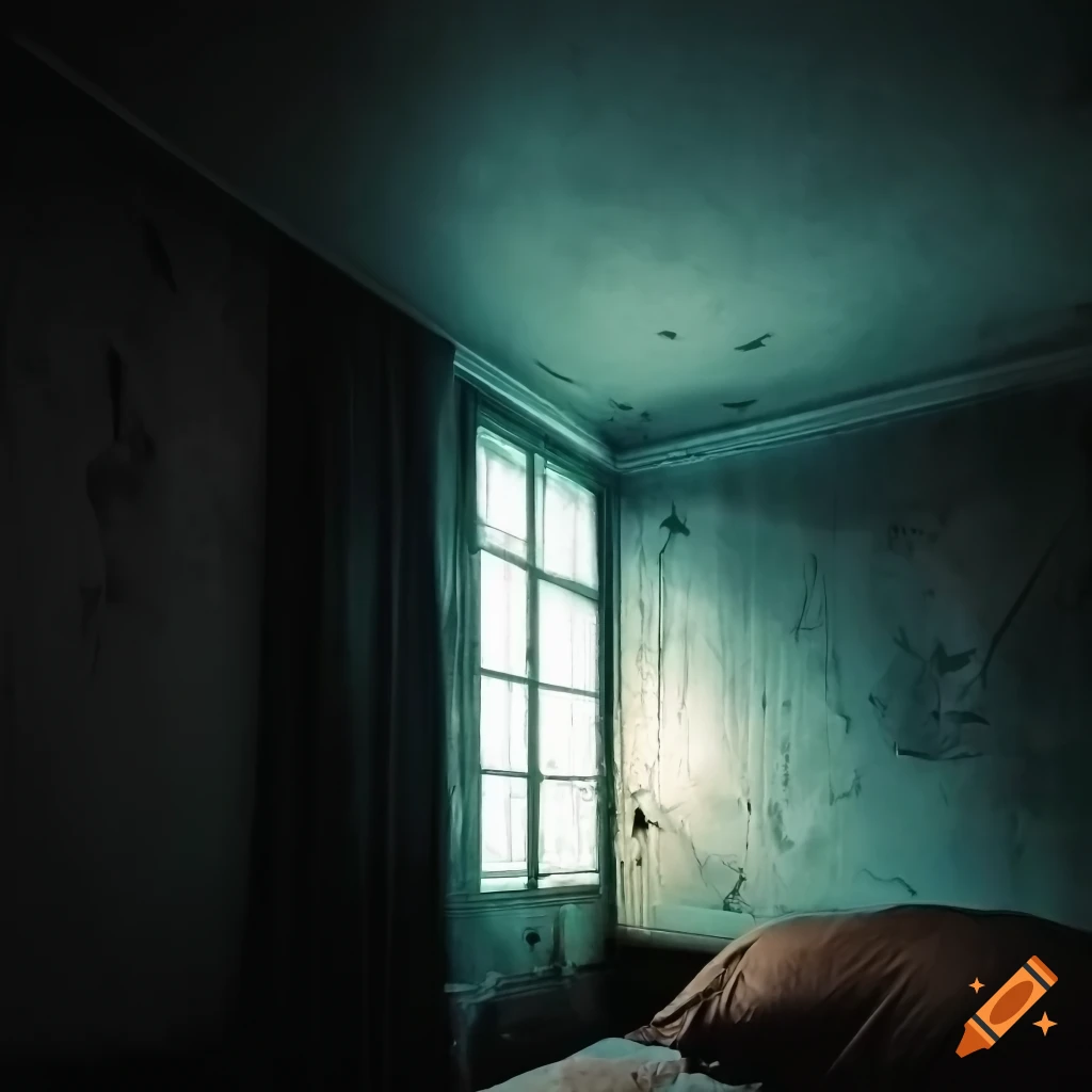 Creepy and unsettling room on Craiyon