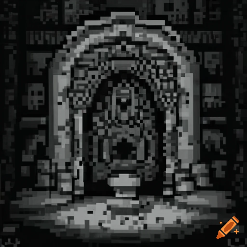 Intricate pixel art of a fantasy room on Craiyon