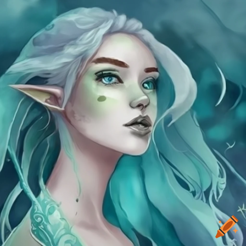 Art of a beautiful female water elf