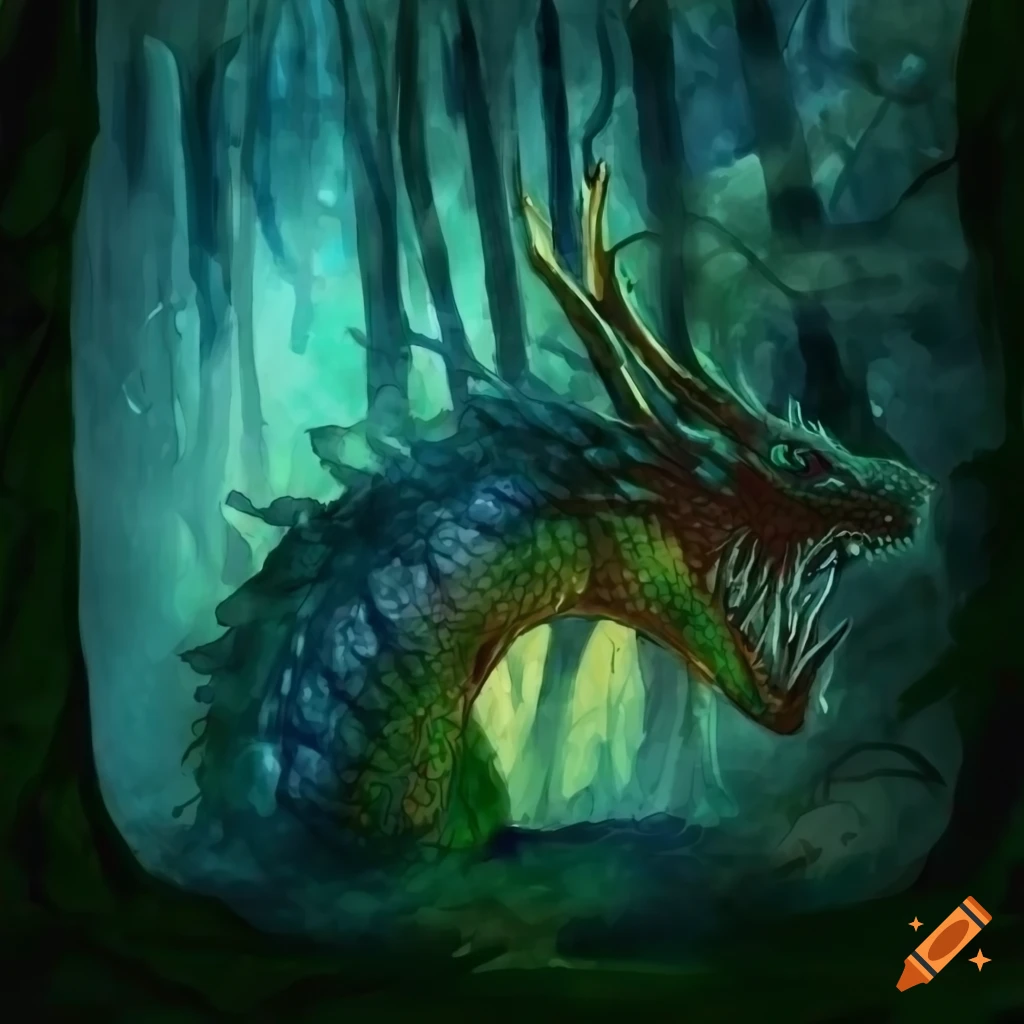Mysterious creature blending fox and serpent emerges from dense forest ...