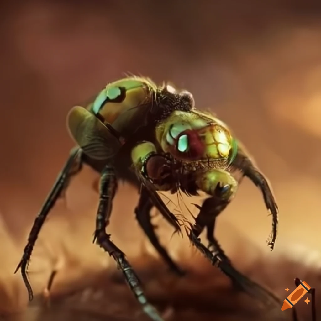 Image of a post-apocalyptic dragonfly-moskit mutant on Craiyon