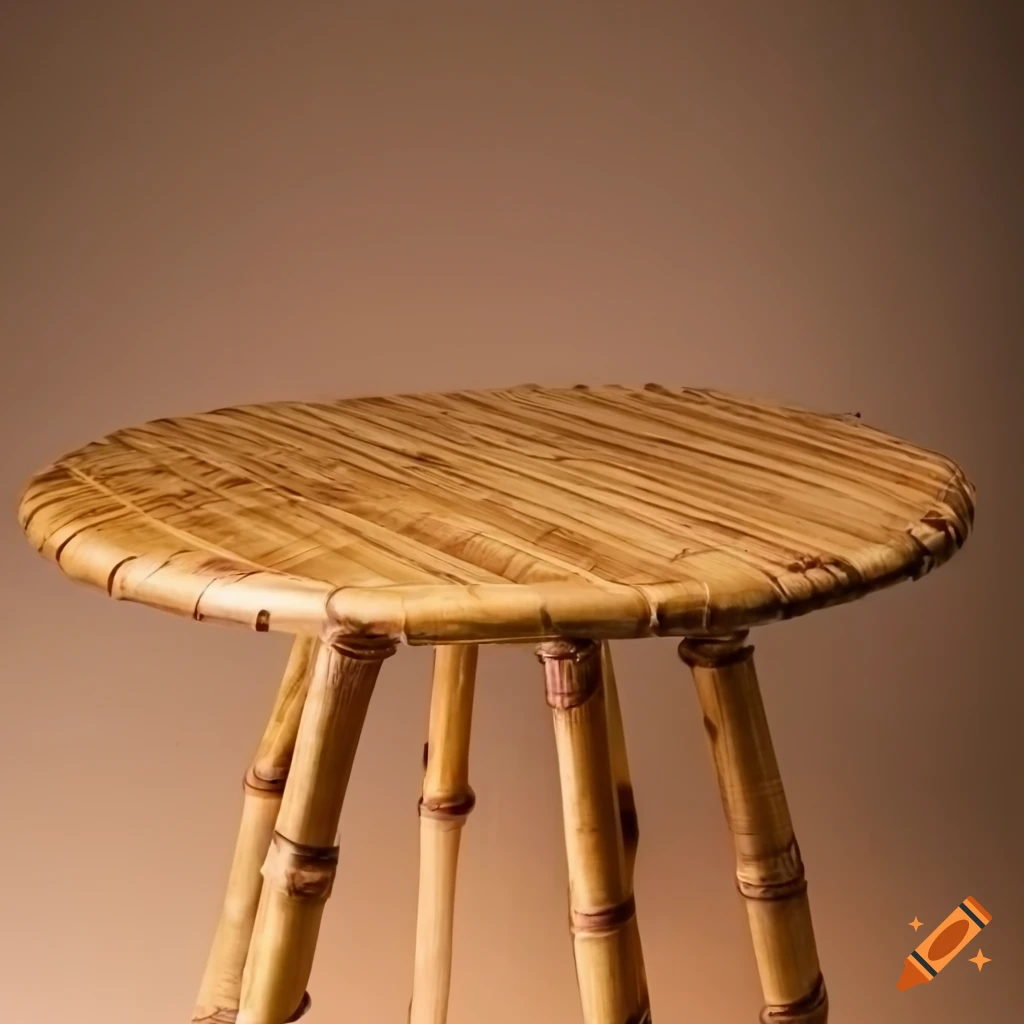 Bamboo table on Craiyon