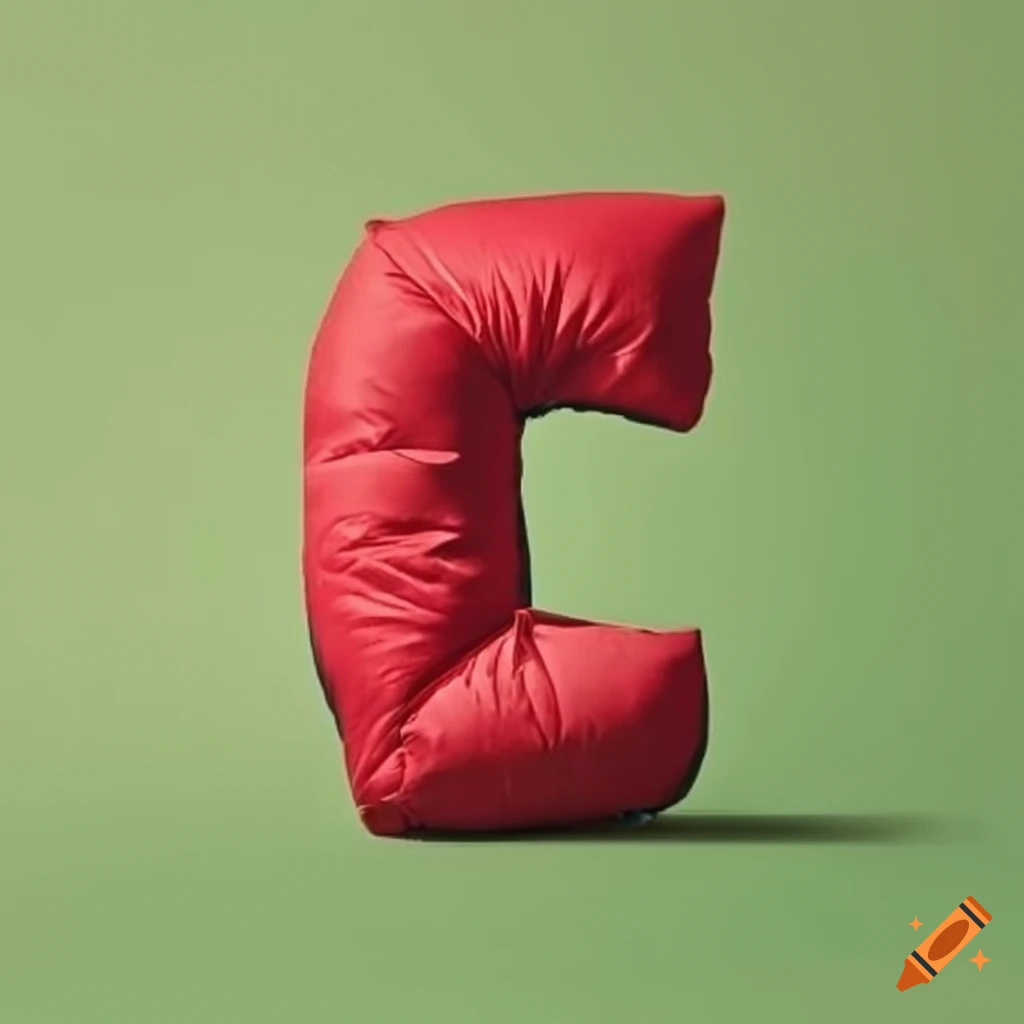 Red round down pillow