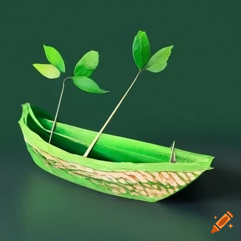 Boat made of leaves