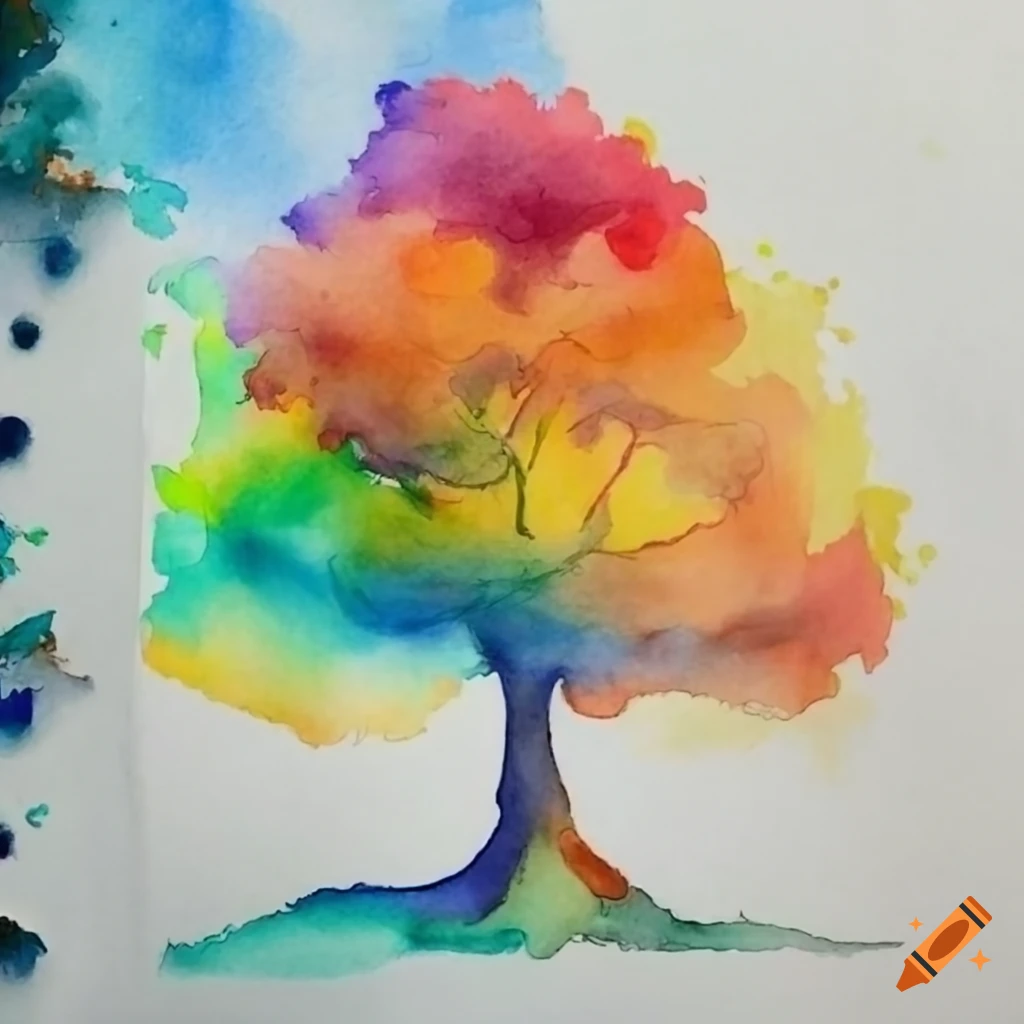 Colorful drawing of a tree of life