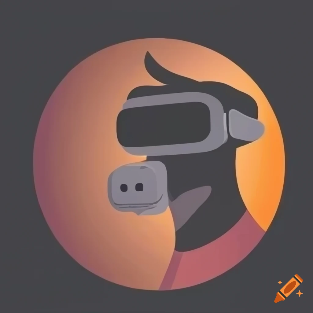 Cow with vr headset icon