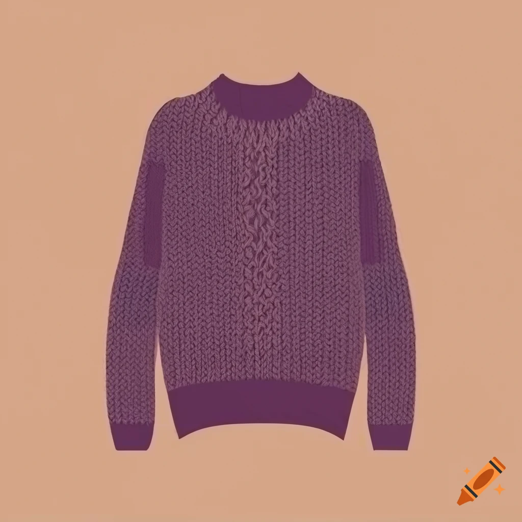 Minimalist vector of a knitted wool jumper