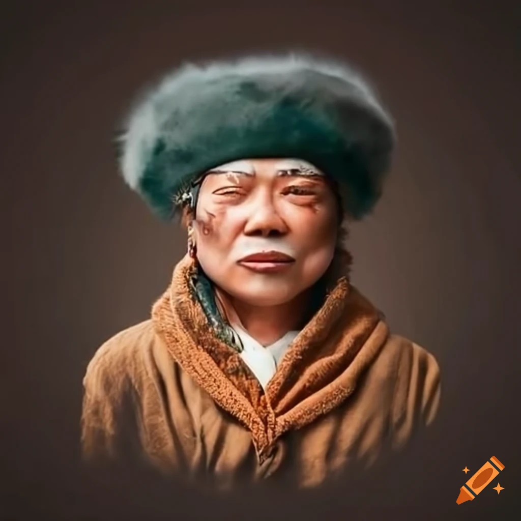 Chukcha person wearing ushanka hat