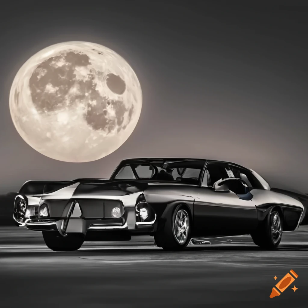 Moon on the car on Craiyon