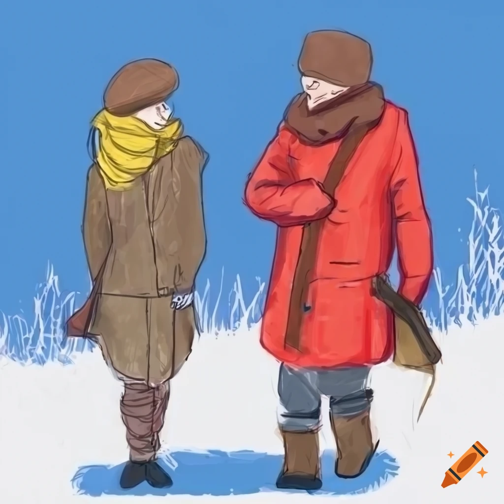 John locke ice skating drawing on Craiyon