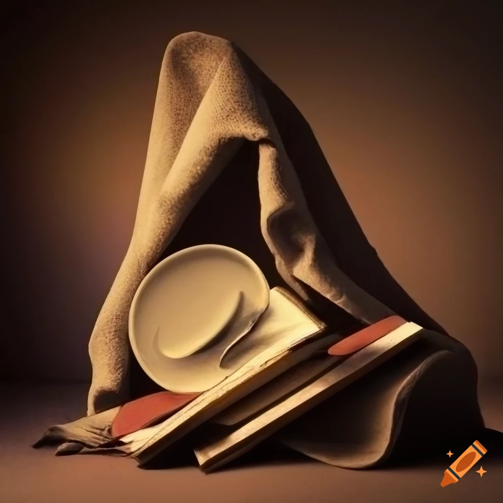 Modern still life featuring dirty fabric and musical instruments on Craiyon