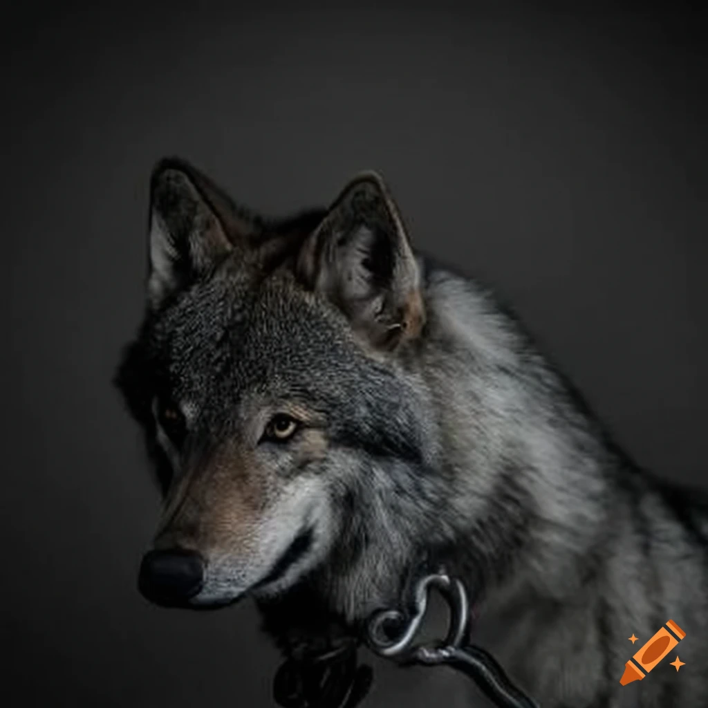 Wolf staring at the full moon in a dark forest on Craiyon