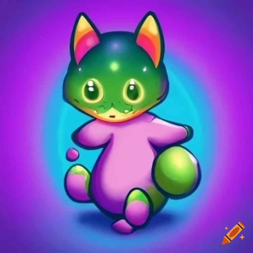 Close-up of a cute and unusual creature on Craiyon