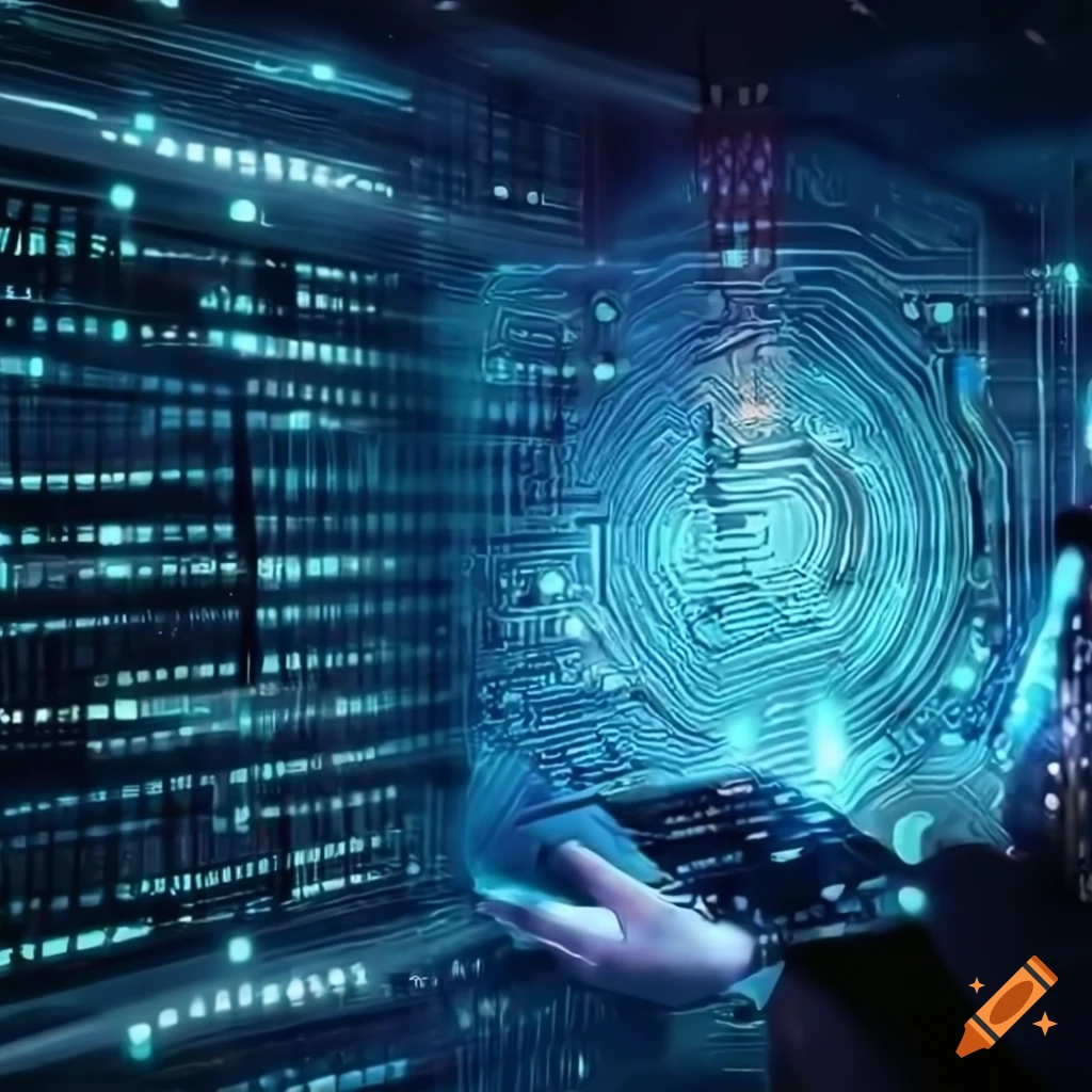 Artistic Concept Of Ai Protecting Computer Data Business On Craiyon