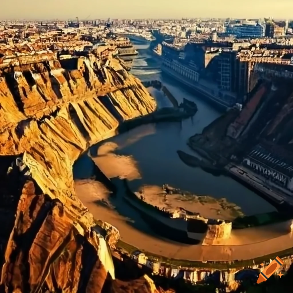 Bird's eye view of geological features in Paris on Craiyon