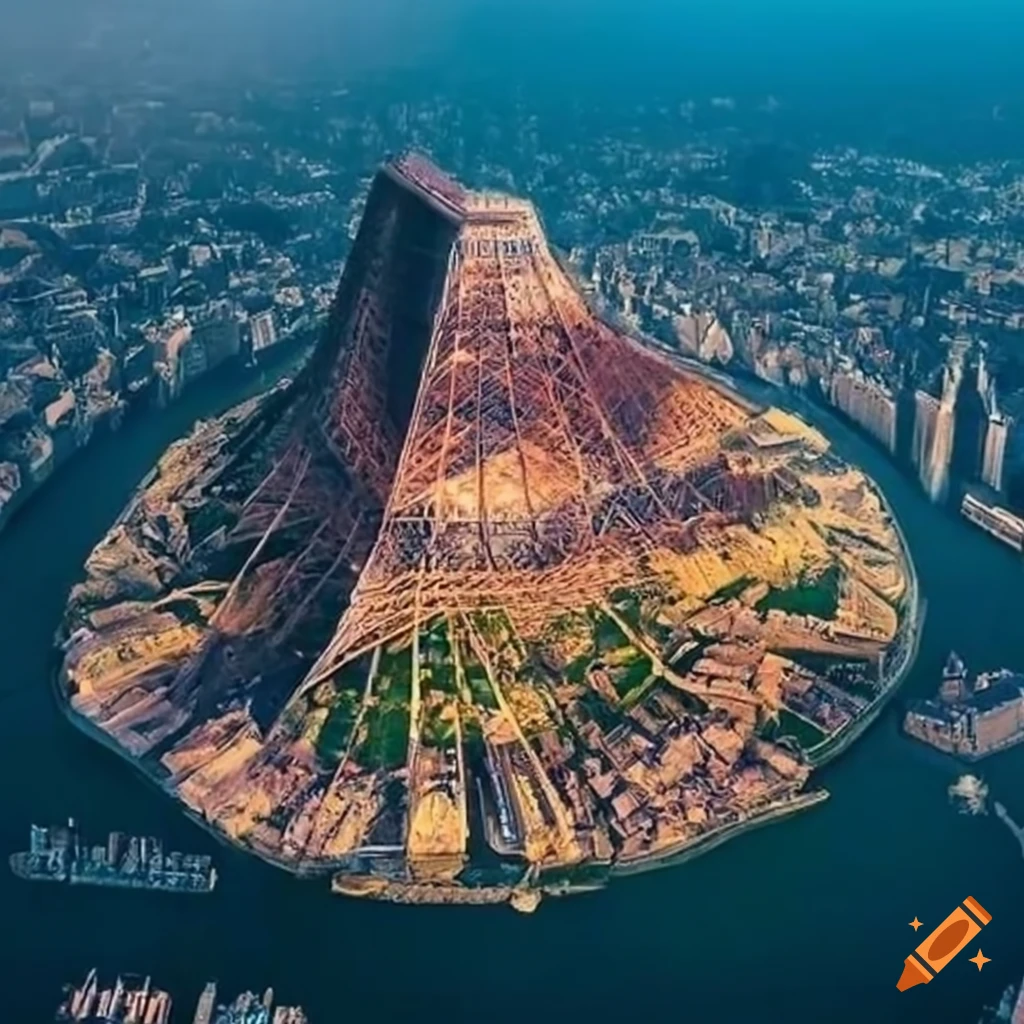 Stunning aerial view of paris