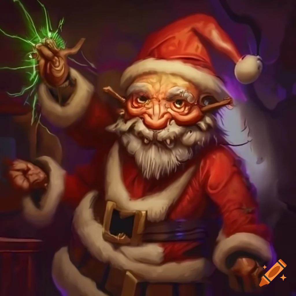 Satirical image of Eldritch Santa Claus on Craiyon