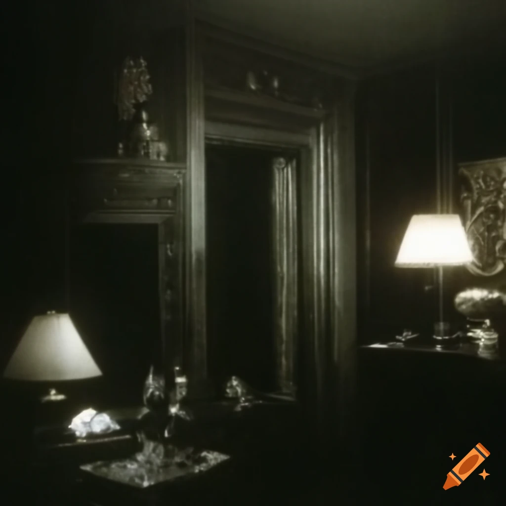 Dark and gloomy room with shadowy lighting on Craiyon