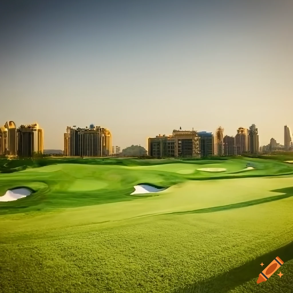 Realistic photography of emirates golf course in dubai on Craiyon