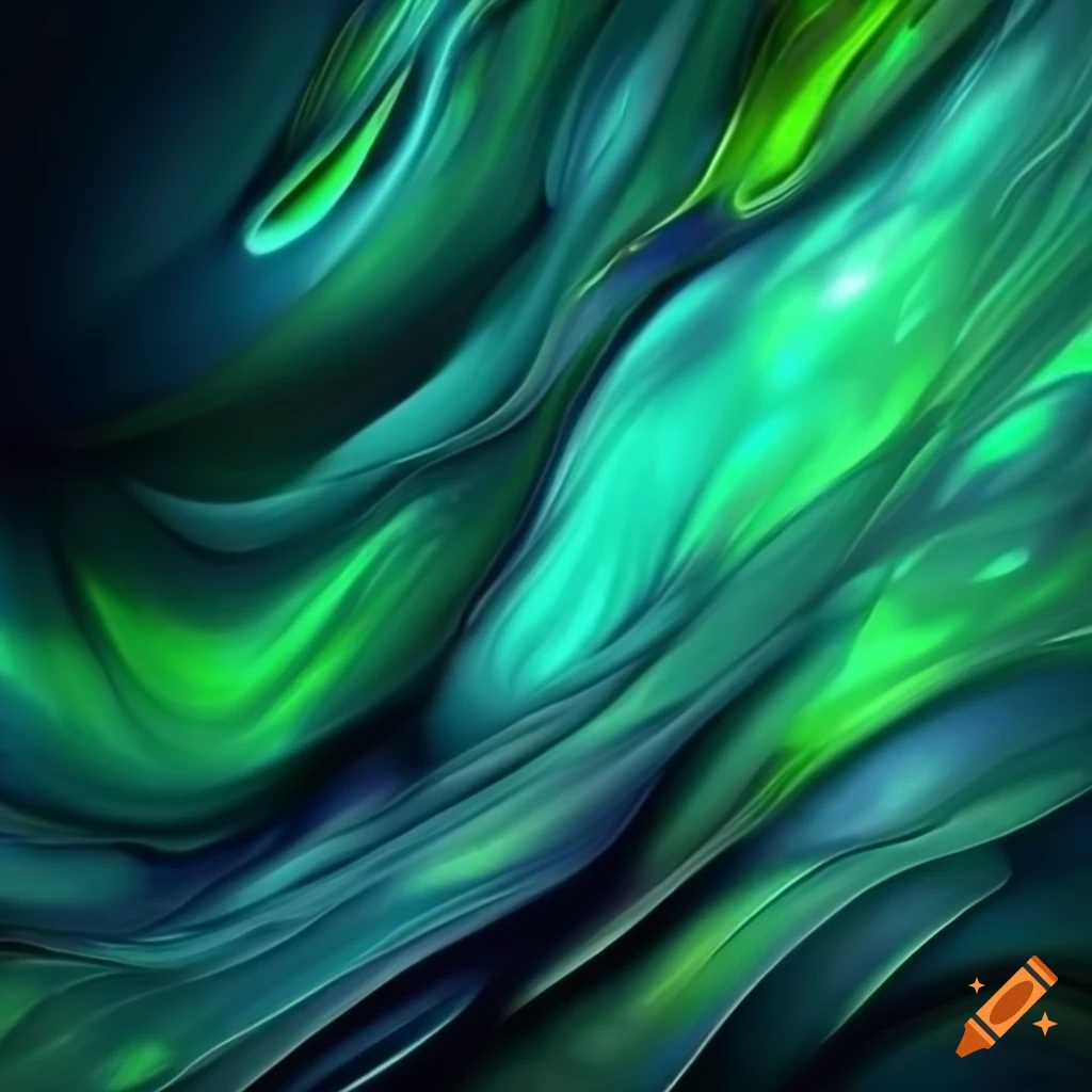 Dark and green abstract artwork on Craiyon