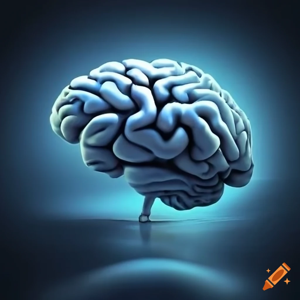 Minimalist artwork with the phrase 'no brain' on Craiyon