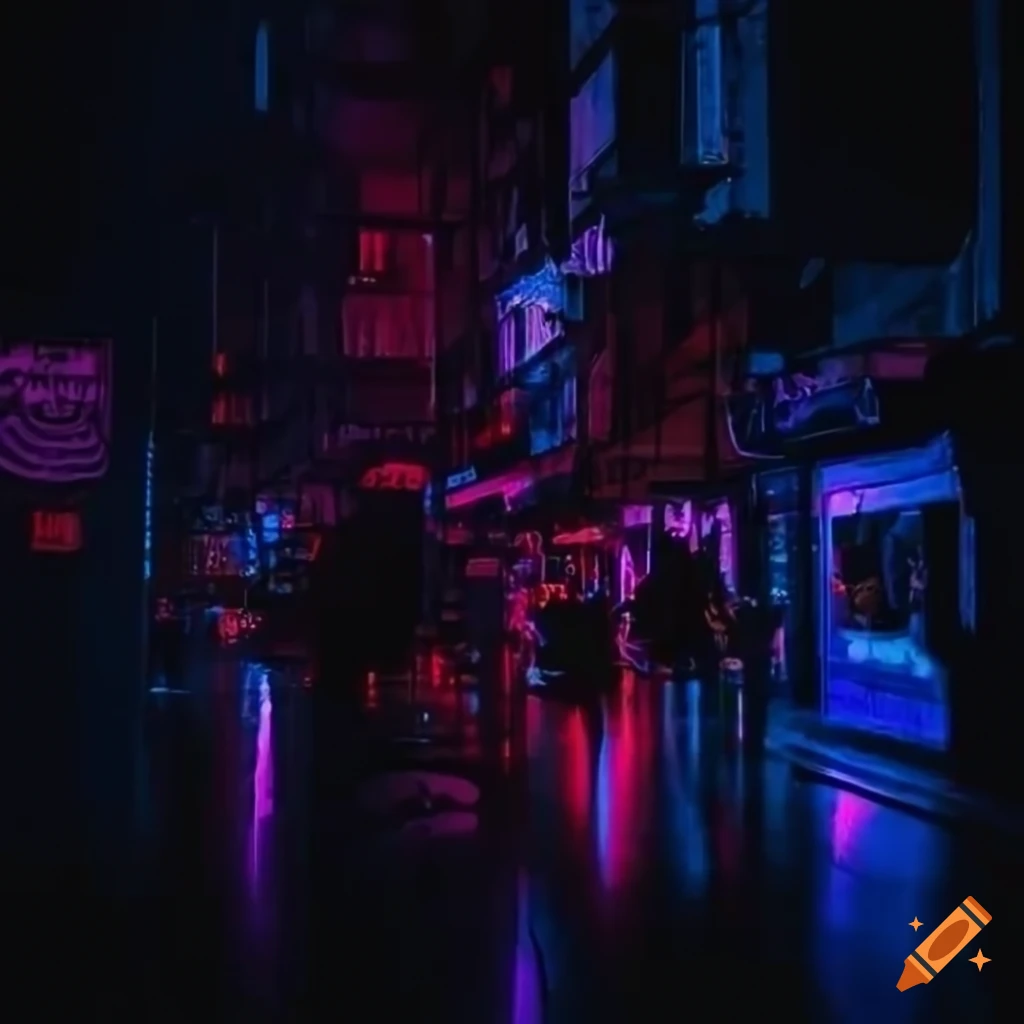Neon aesthetic anime art on Craiyon