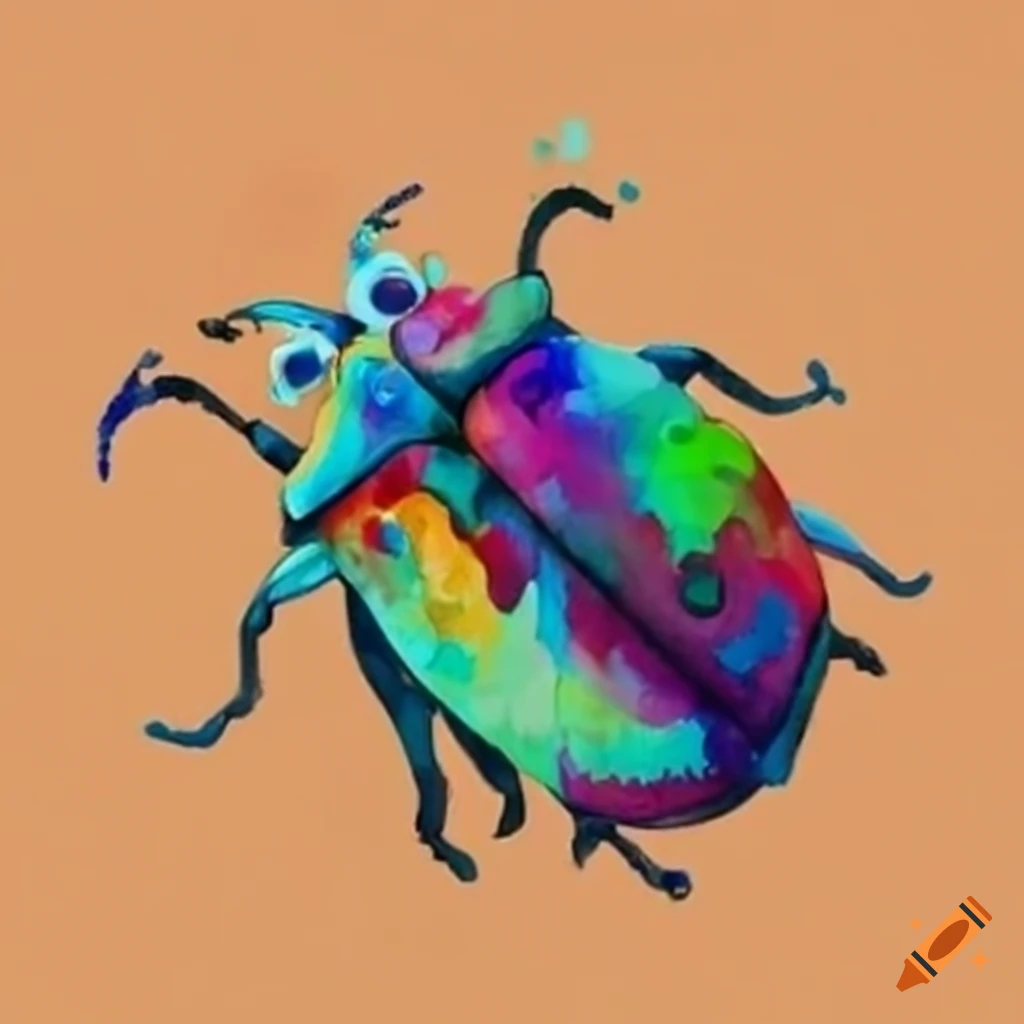 Colorful bug on Craiyon