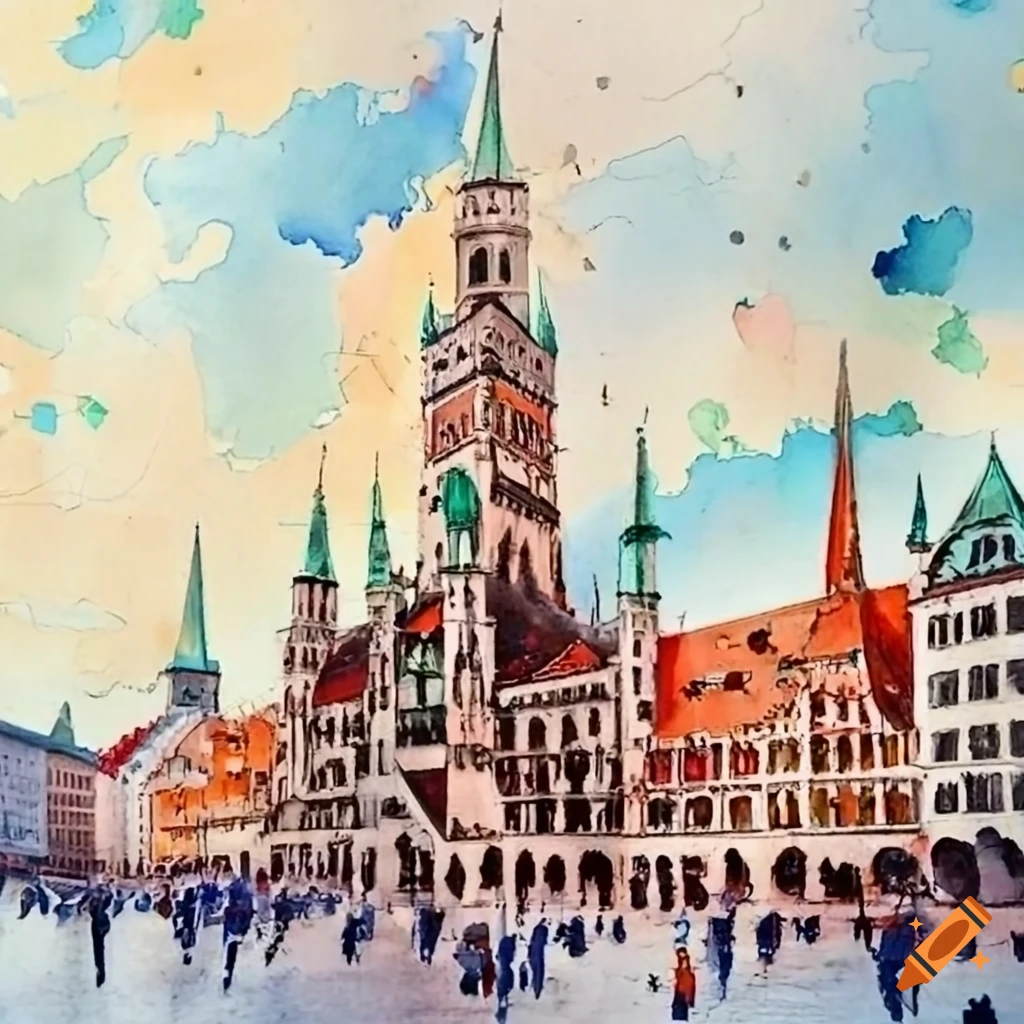 Munich cityscape on Craiyon