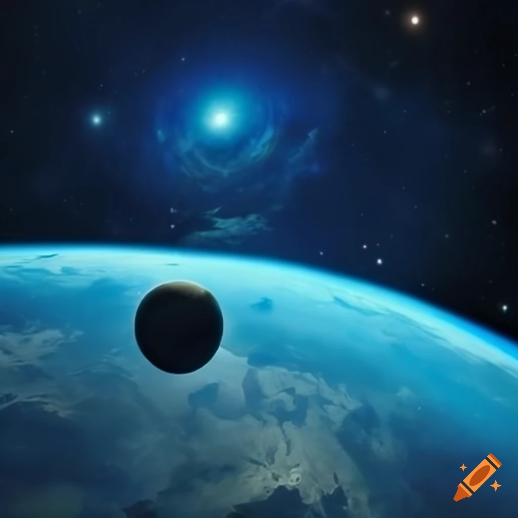 Deep space view on Craiyon