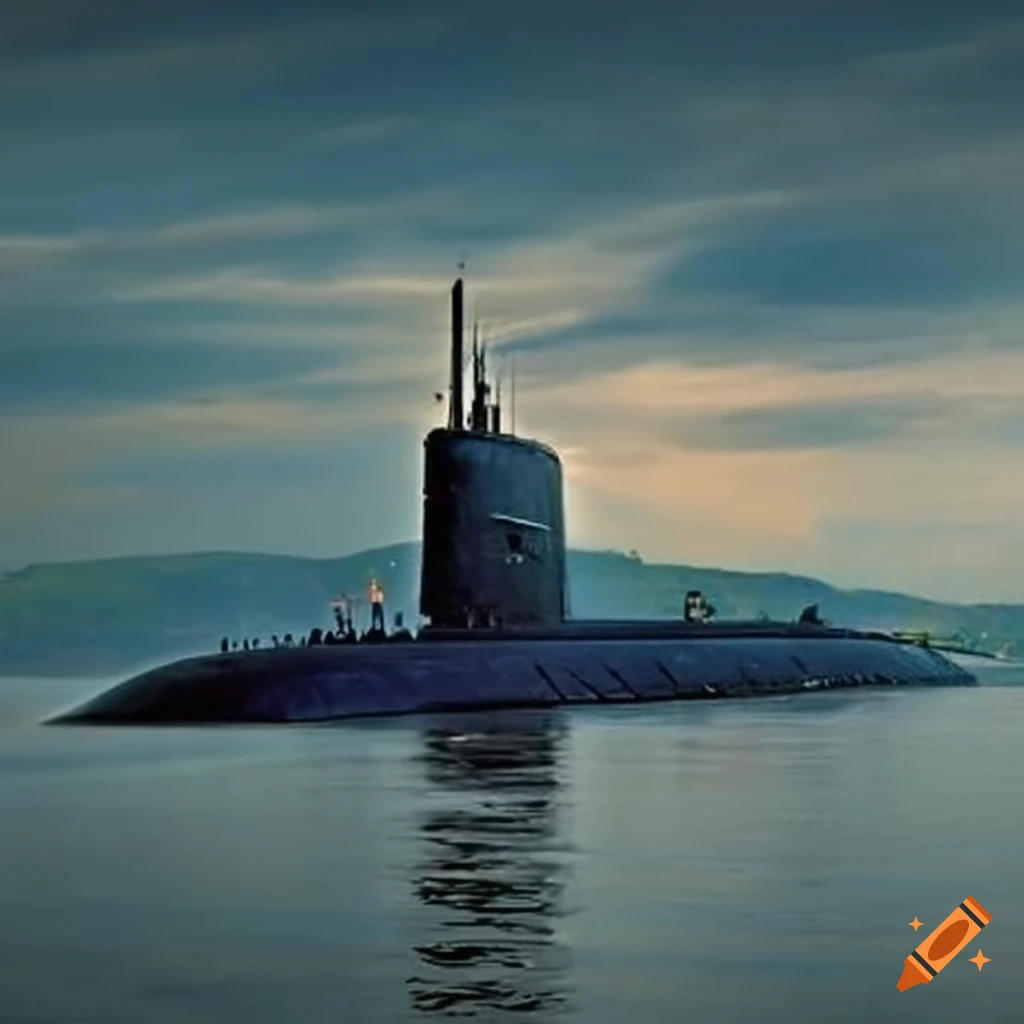 Submarine effort in naval warfare on Craiyon