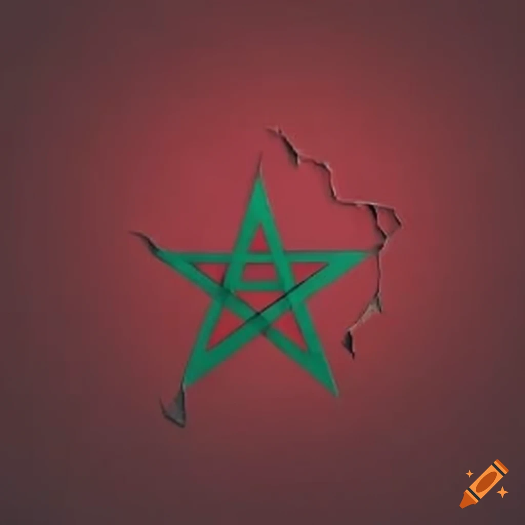 Image of a broken morocco flag