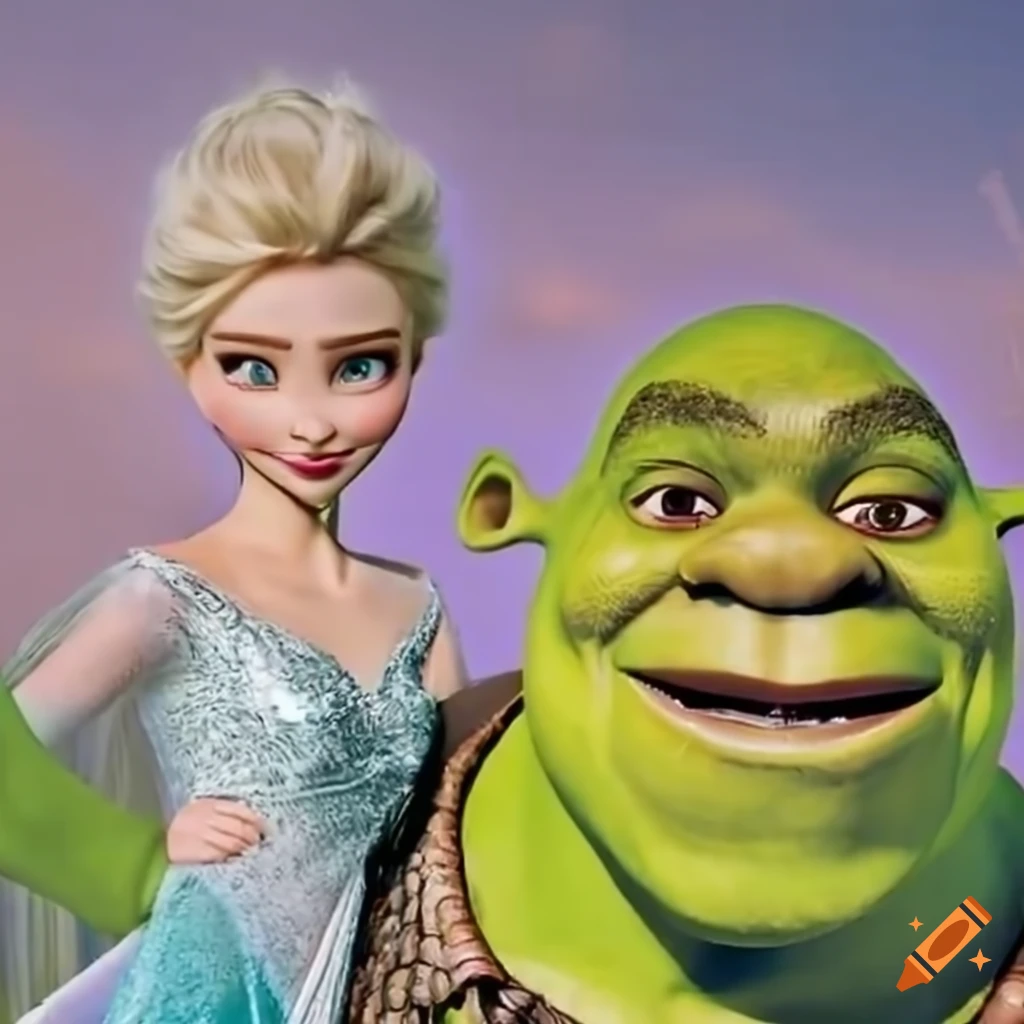 Shrek and elsa enjoying a sunny day