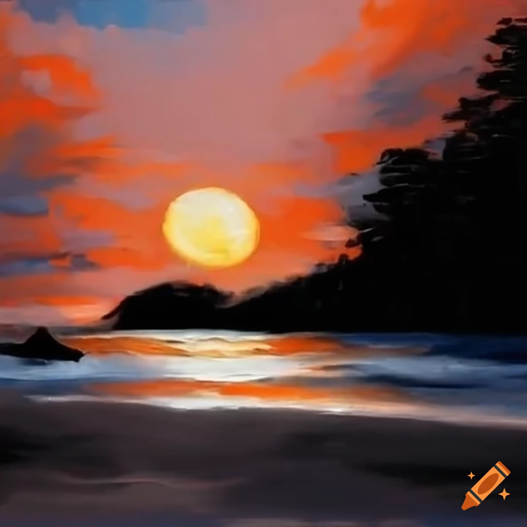 Sans from undertale in hyper-realistic style with sunset beach ...