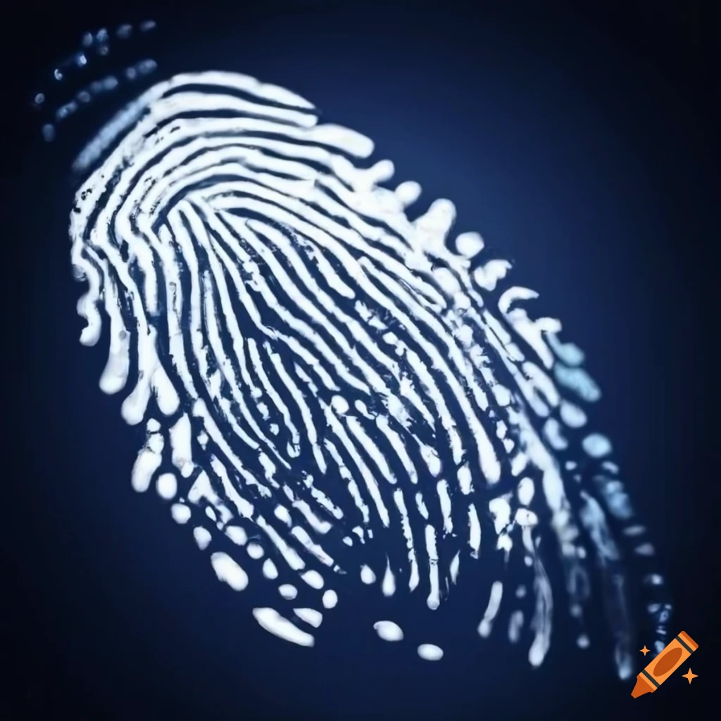 Grey and white fingerprint art on Craiyon