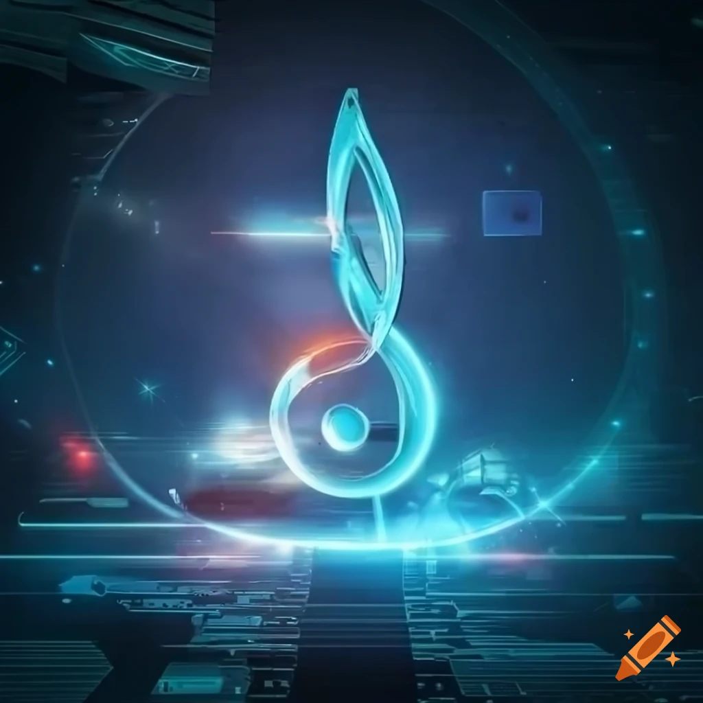 Music themed sky on Craiyon