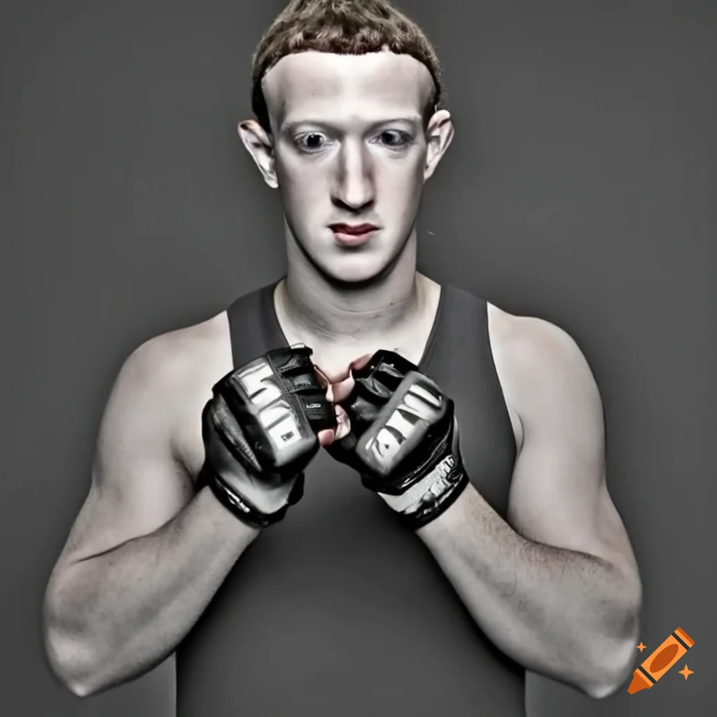 Mark Zuckerberg practicing MMA on Craiyon