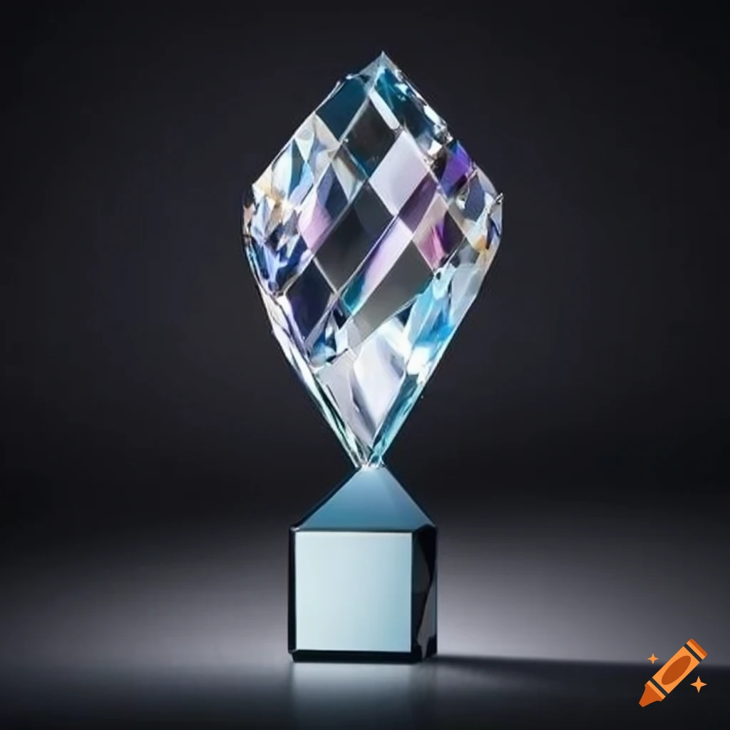 Shiny crystal trophy on Craiyon