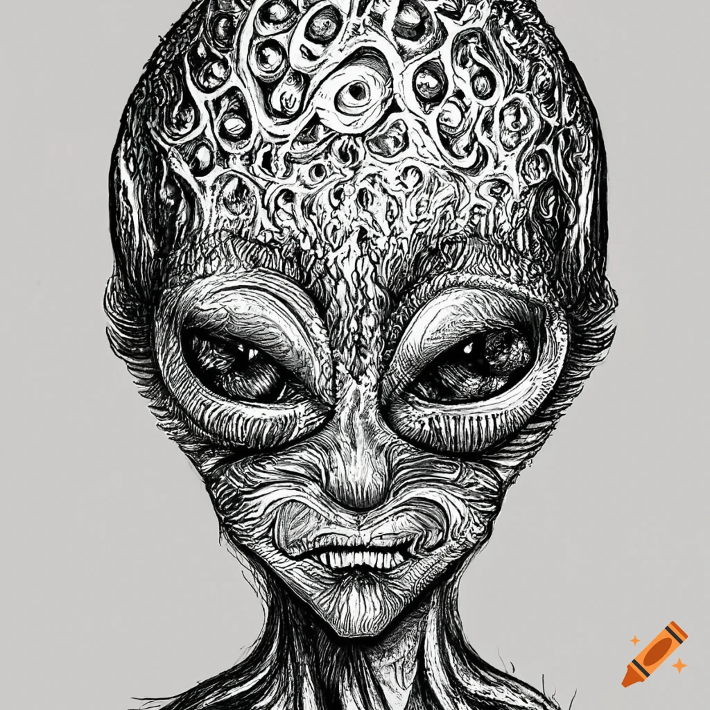 Image of a psychedelic alien tree on Craiyon